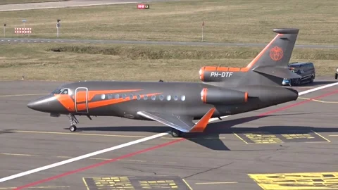 F1 Driver Max Verstappen's private jet a... | Stock Video | Pond5