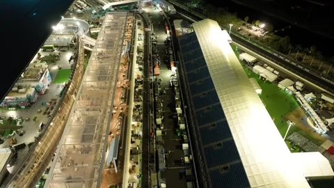 F1 Formula One pit lane in Miami Hard Ro... | Stock Video | Pond5