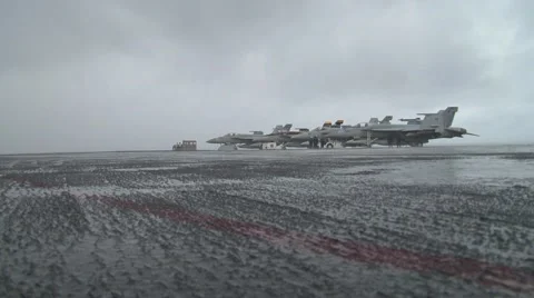 F18 super hornet tail-hook landing | Stock Video | Pond5