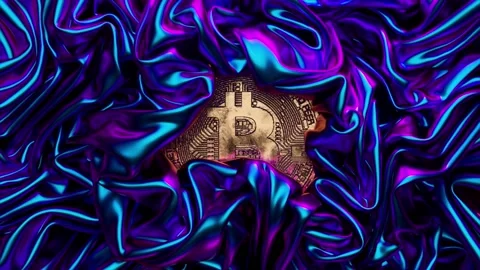 A fabric of metallic neon blue is wrinkl... | Stock Video | Pond5