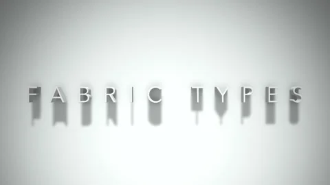 fabric types 3D title animation white te... | Stock Video | Pond5