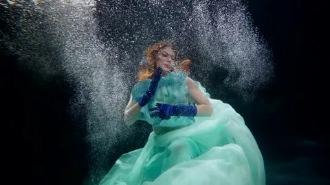fabulous fairy floating underwater, mesm... | Stock Video | Pond5