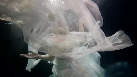 fabulous princess swimming underwater, m... | Stock Video | Pond5