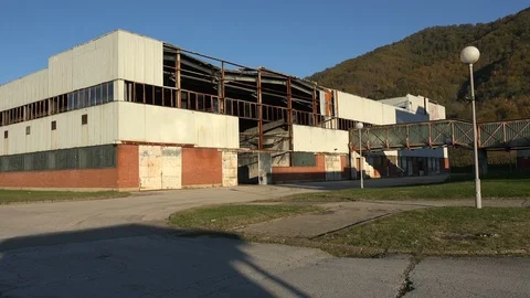 Facade of former Dutchbat headquarters i... | Stock Video | Pond5