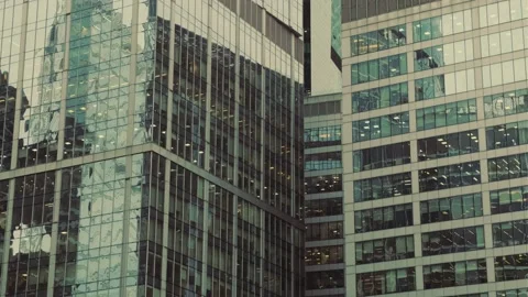 Facade of modern high-rise building with... | Stock Video | Pond5