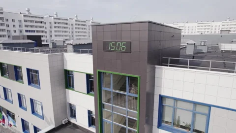 Facade of newly built facility in city d... | Stock Video | Pond5