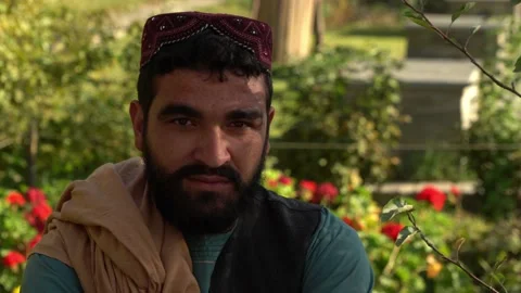 Face of bearded Afghan man in traditiona... | Stock Video | Pond5