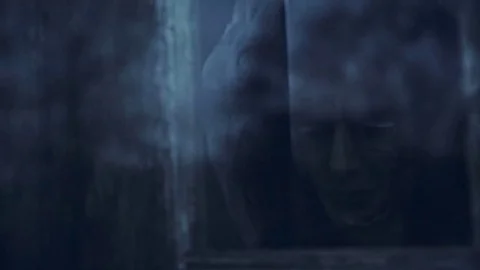 Face of demon ghost house windows | Stock Video | Pond5