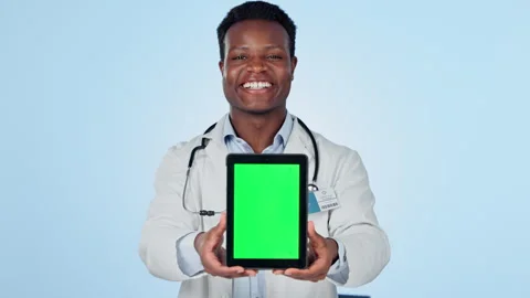 Face of doctor, green screen or black ma... | Stock Video | Pond5