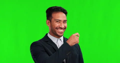 Face, green screen and man with thumbs u... | Stock Video | Pond5