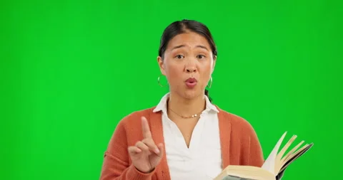 Face, green screen and woman teacher wit... | Stock Video | Pond5