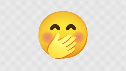 Face with Hand over Mouth Emoji Animated... | Stock Video | Pond5
