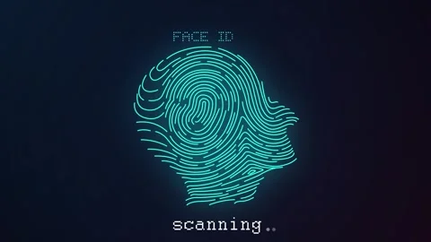 Face head scan login for access to 3D Re... | Stock Video | Pond5