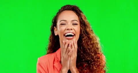 Smile On Green Screen Stock Video Footage | Royalty Free Smile On Green ...