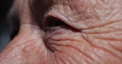 The face of an old man. Aged skin with w... | Stock Video | Pond5