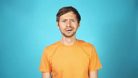 Face palm concept. Stressed out young gu... | Stock Video | Pond5