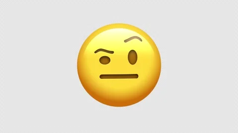 Face with Raised Eyebrow Animated Emoji ... | Stock Video | Pond5