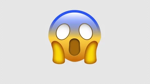 Face Screaming in Fear Emoji Animated on... | Stock Video | Pond5