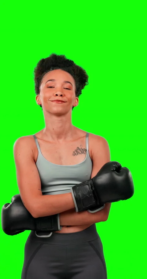 Boxing Girl Green Screen Stock Video Footage | Royalty Free Boxing Girl ...