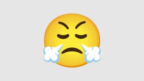 Face with Steam from Nose Emoji Animated... | Stock Video | Pond5