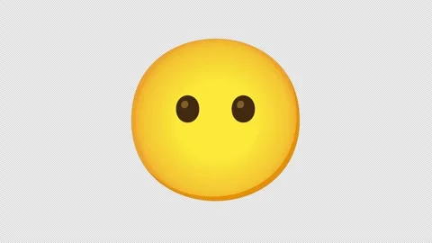 Face Without Mouth Emoji Animated on a T... | Stock Video | Pond5