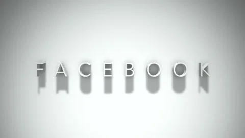 facebook 3D title animation with shadows... | Stock Video | Pond5