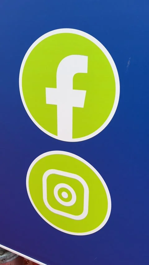facebook and instagram social media logo... | Stock Video | Pond5