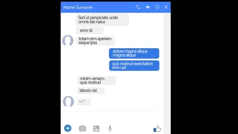 Facebook Chat Sample Animation of Commun... | Stock Video | Pond5