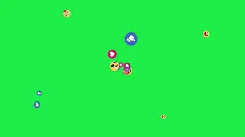 Facebook Live Like Love Reaction Emojis ... | Stock Video | Pond5