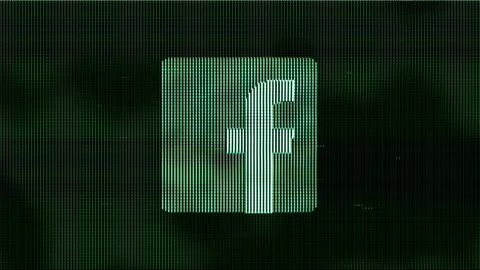 FaceBook Logo Pixel Screen Animation. Fu... | Stock Video | Pond5