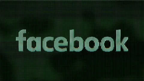 FaceBook Logo Pixel Screen Animation. Fu... | Stock Video | Pond5