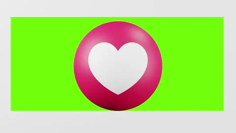 Facebook love emoji reaction button with... | Stock Video | Pond5