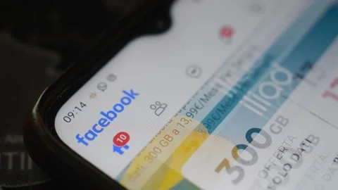 facebook social network icon on the phon... | Stock Video | Pond5