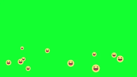 Facebook Video Haha Live Reactions Green... | Stock Video | Pond5