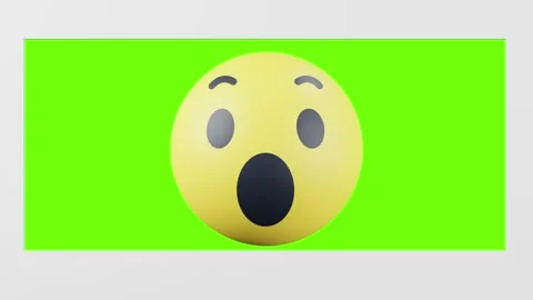 Facebook wow emoji reaction button with ... | Stock Video | Pond5
