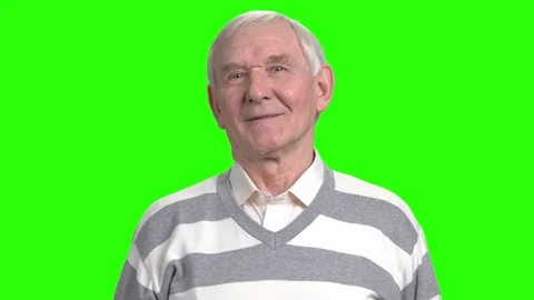 Facial expressions of old grandpa. | Stock Video | Pond5