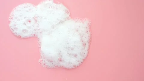 Facial wash foam close-up top view on pi... | Stock Video | Pond5
