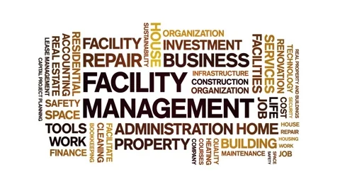 Facility Management animated word cloud,... | Stock Video | Pond5