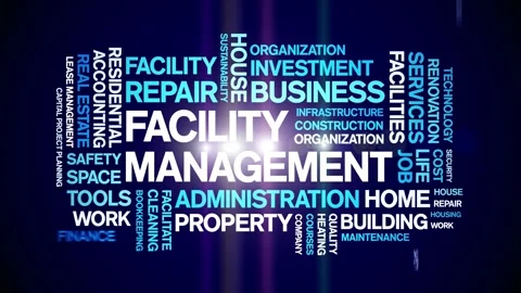 Facility Management animated word cloud,... | Stock Video | Pond5