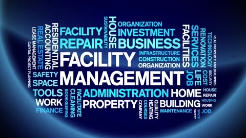 Facility Management animated word cloud,... | Stock Video | Pond5