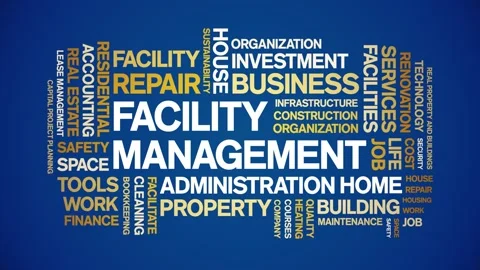 Facility Management animated word cloud,... | Stock Video | Pond5