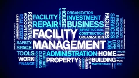 Facility Management animated word cloud,... | Stock Video | Pond5