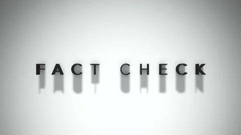 Fact Check 3D title animation matte blac... | Stock Video | Pond5