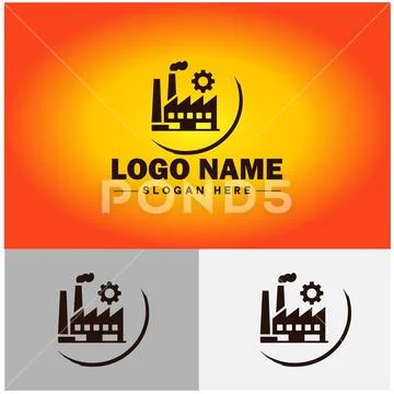 Factory building logo icon industrial manufacturing construction energy ...