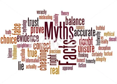 Facts - Myths, word cloud concept Illustration #75856820