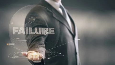 Failure Businessman Holding in Hand New ... | Stock Video | Pond5
