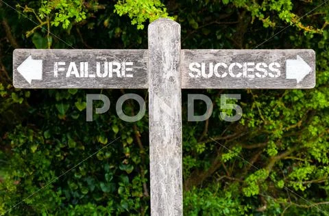FAILURE versus SUCCESS directional signs Stock Image #67589021