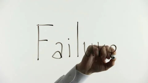 Failure word written on glass, bad luck,... | Stock Video | Pond5
