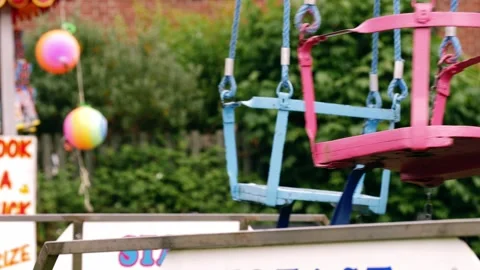 Fairground chair swing ride at fun fair | Stock Video | Pond5
