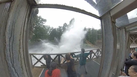 Fairground water splash ride POV as wate... | Stock Video | Pond5